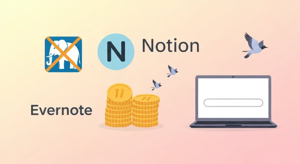 EvernoteからNotionへ乗り換える方法｜値上げ後の料金比較・移行手順を完全解説【2026年最新】